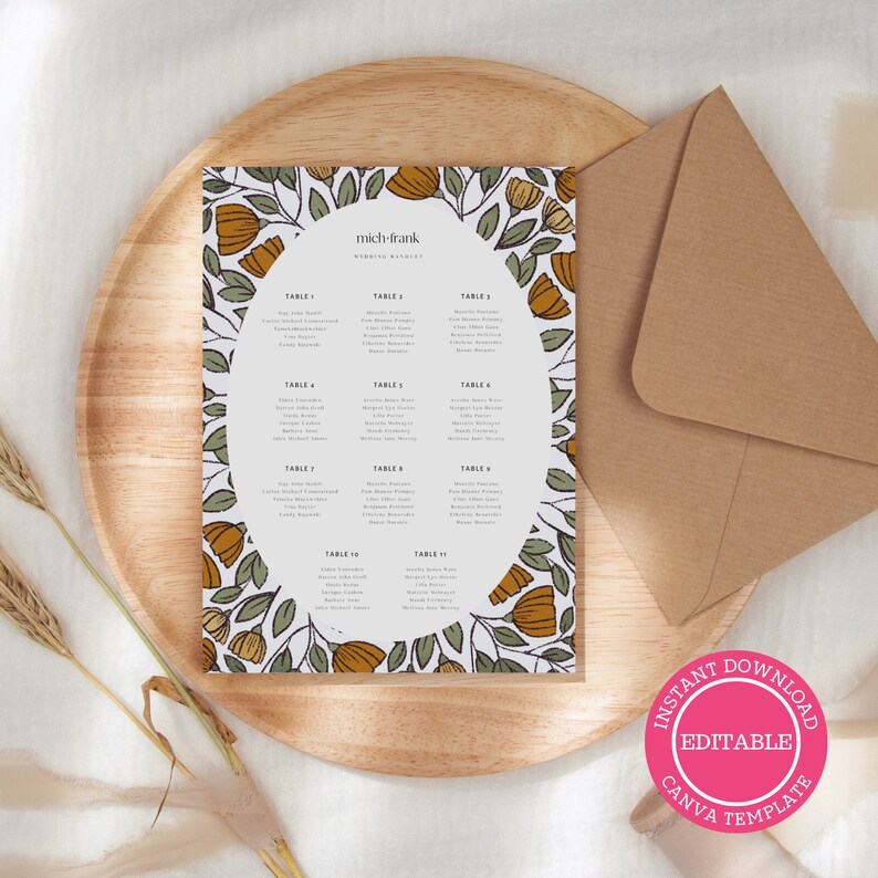 Seating Chart Seating Chart Sign Table Seating Chart - Etsy