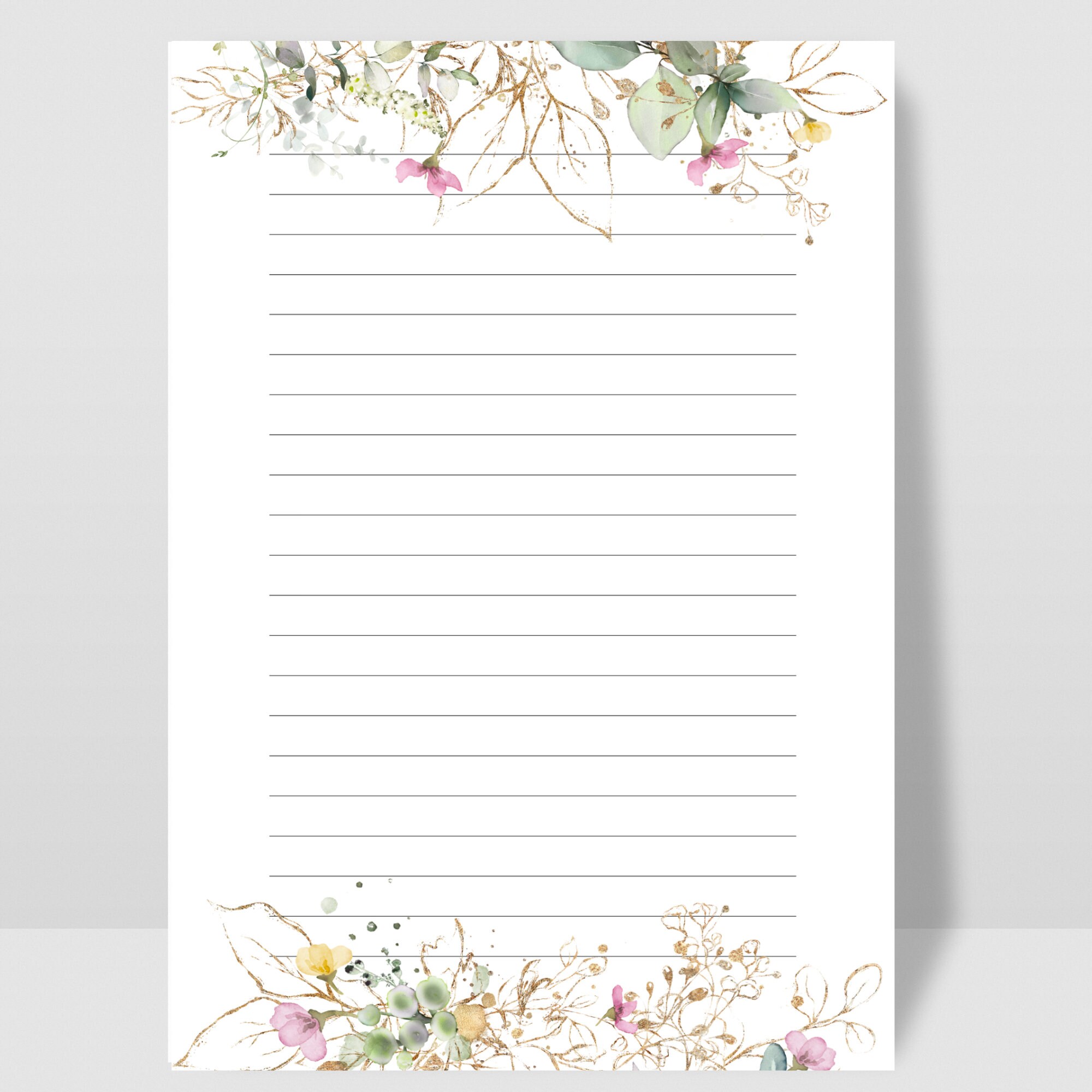 Printable Stationery Paper, Canva Templates, 50 Designs,rintable ...