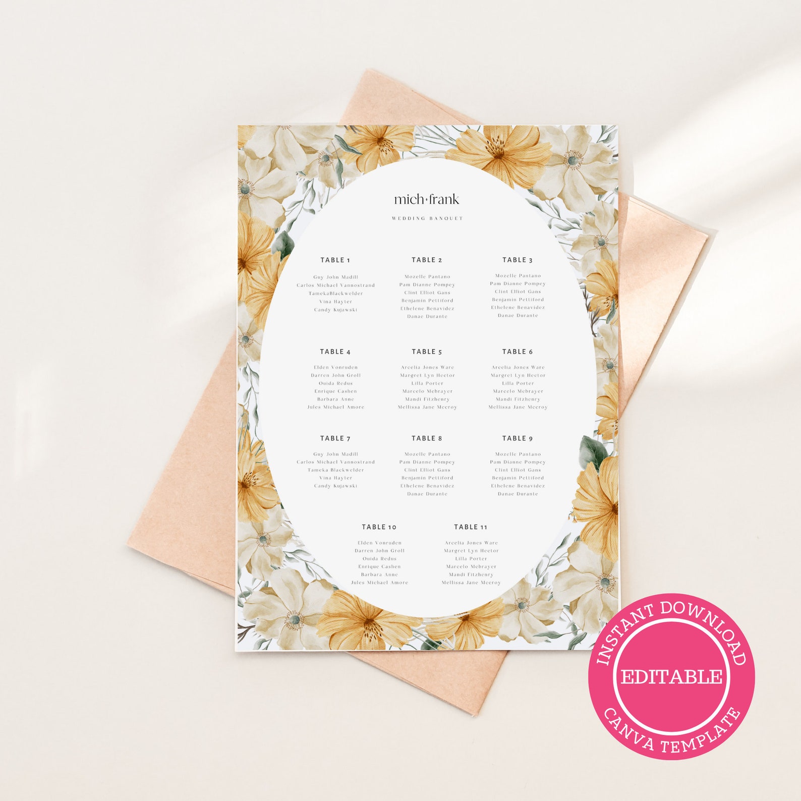 Seating Chart Seating Chart Sign Table Seating Chart - Etsy