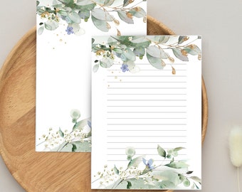 Botanical PRINTABLE Stationery, Printable Stationary, Printable Writing ...