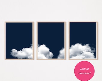 Blue Cloud Art - Etsy