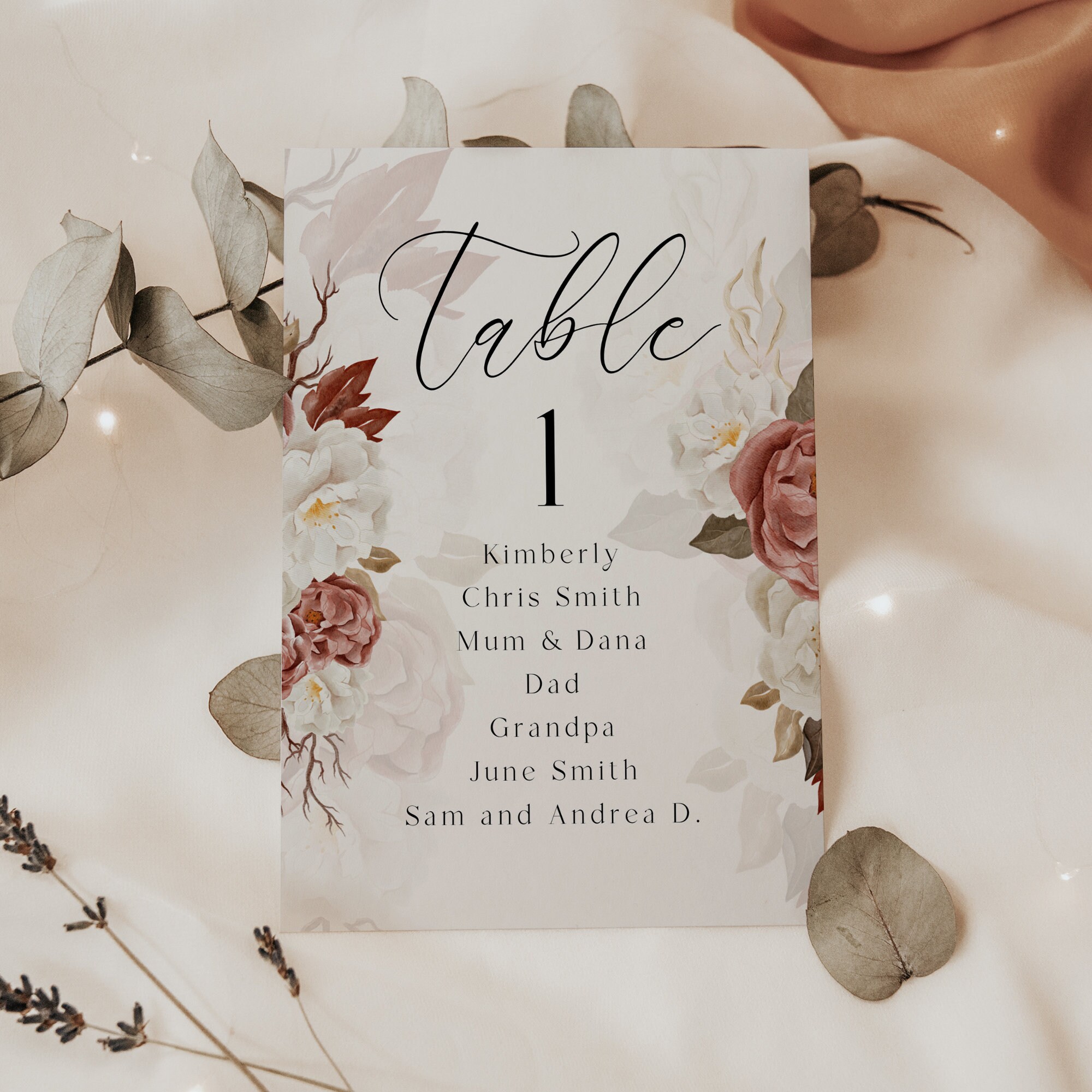 Números de mesa, números de mesa rústicos, números de mesa de boda ...