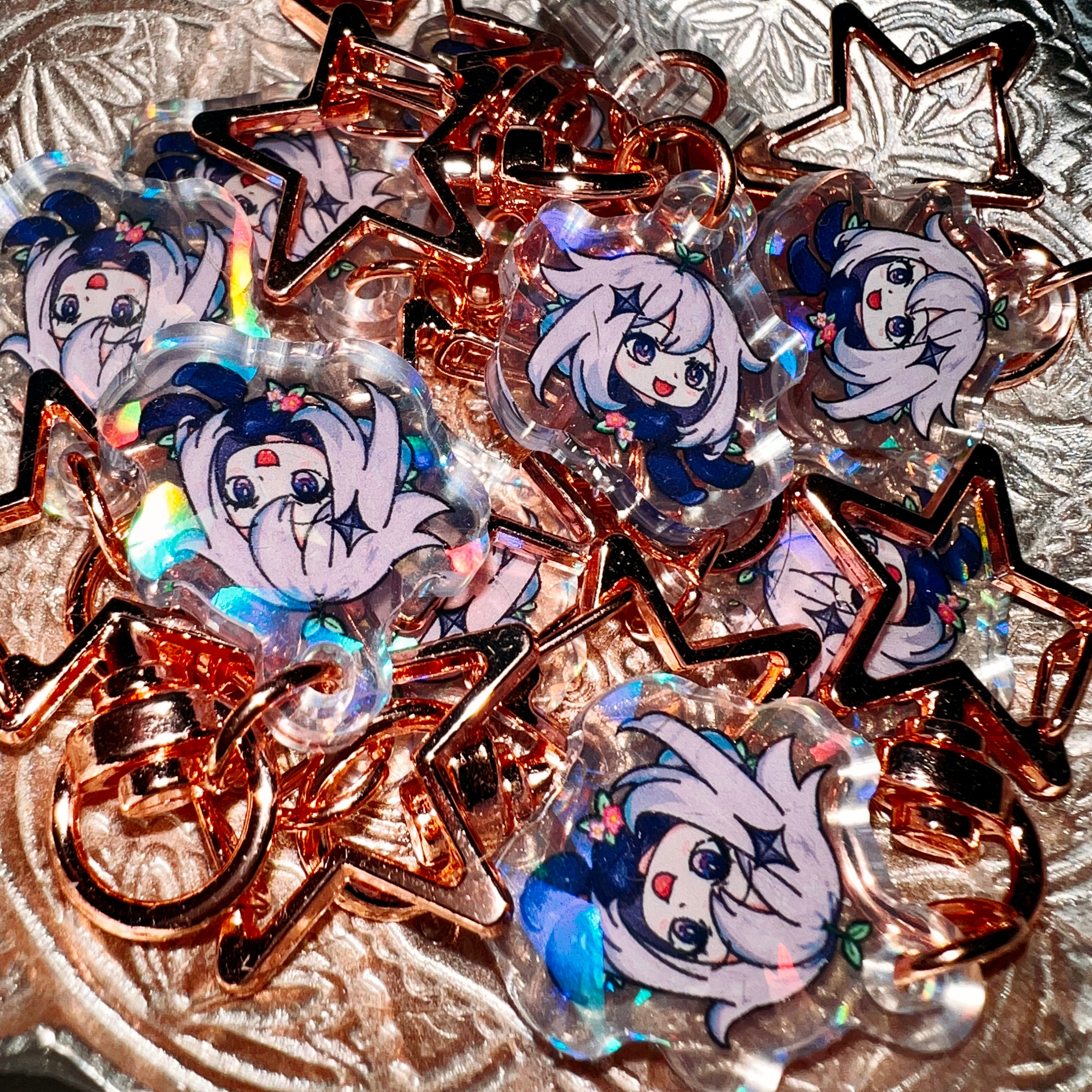 Holo PAIMON Mini Keychain Genshin Impact - Etsy