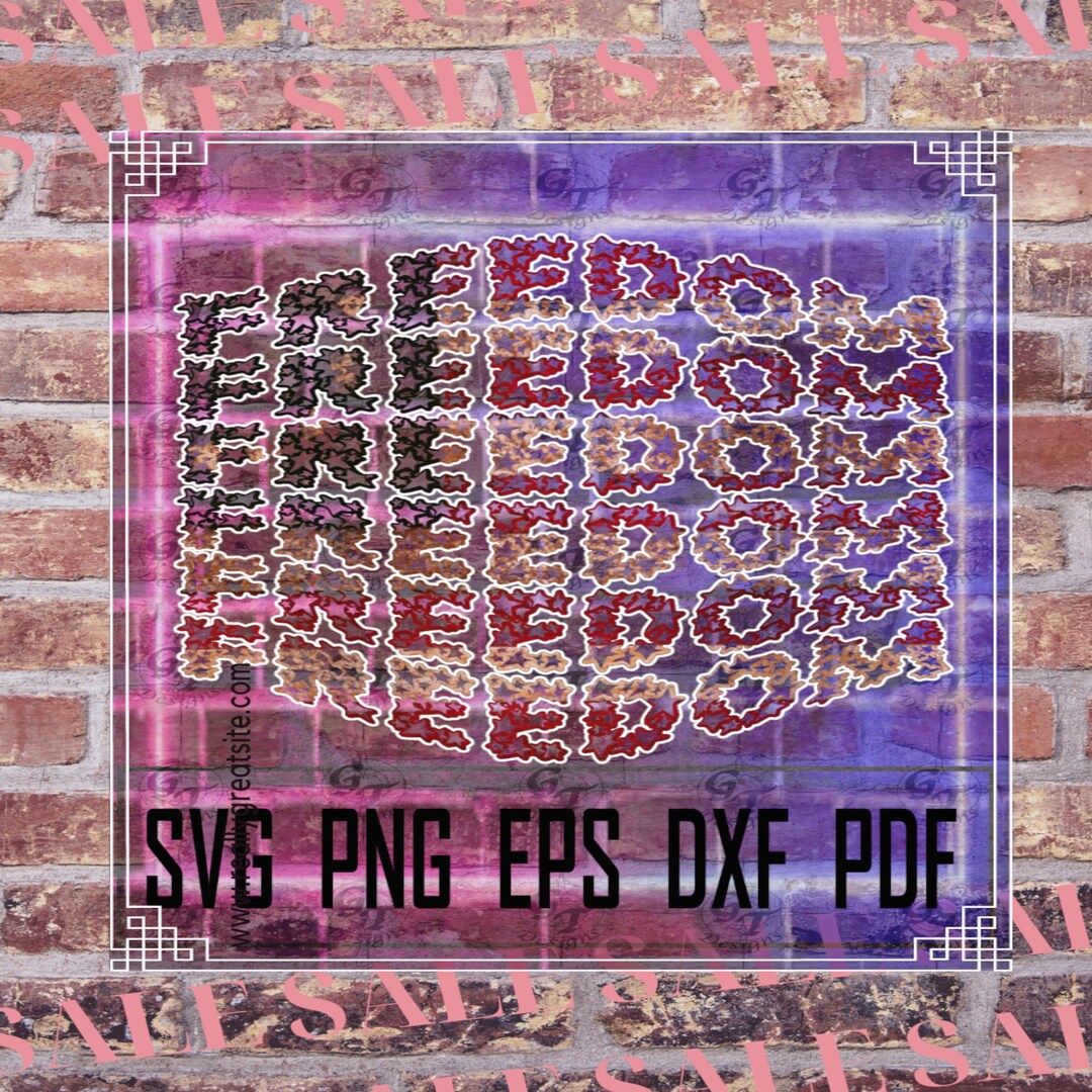 Freedom Stars Svg 4th of July Svg Digital Download Files PNG Files ...