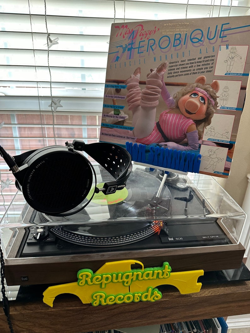 Bubble Style Now Playing / Spinning Vinyl LP RECORD Stand Desk or Wall ...