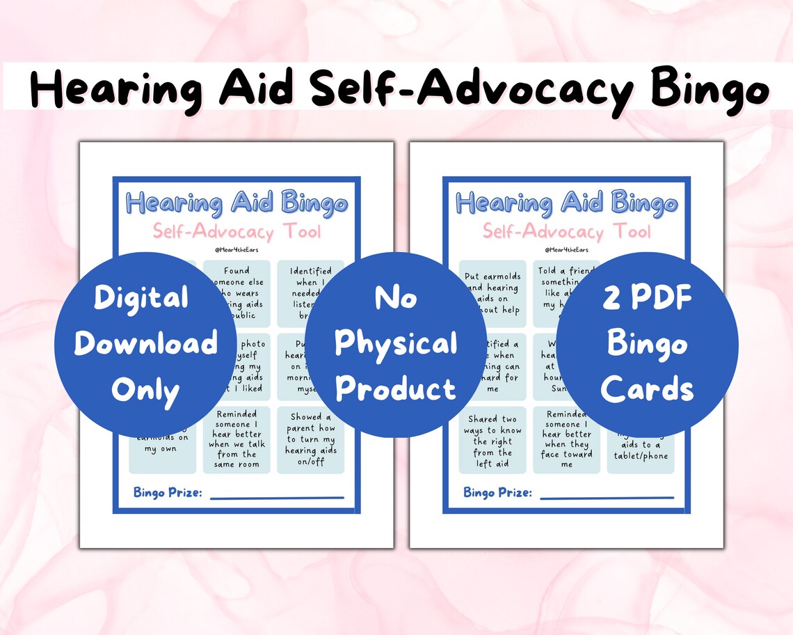 Hearing Aid Self-advocacy Bingo Printable PDF Download, Teacher of the ...