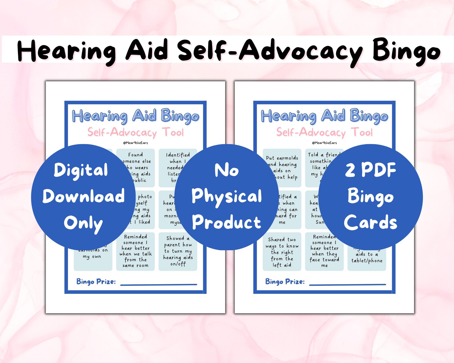 Hearing Aid Self-advocacy Bingo Printable PDF Download, Teacher of the ...