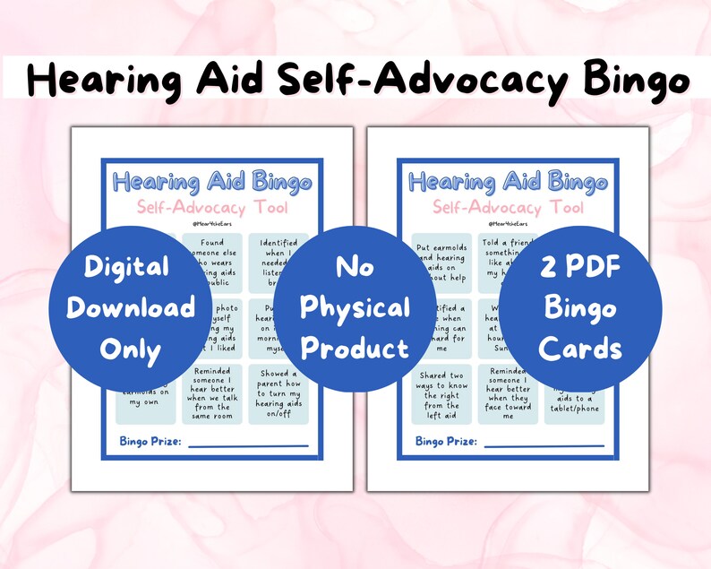 Hearing Aid Self-advocacy Bingo Printable PDF Download, Teacher of the ...