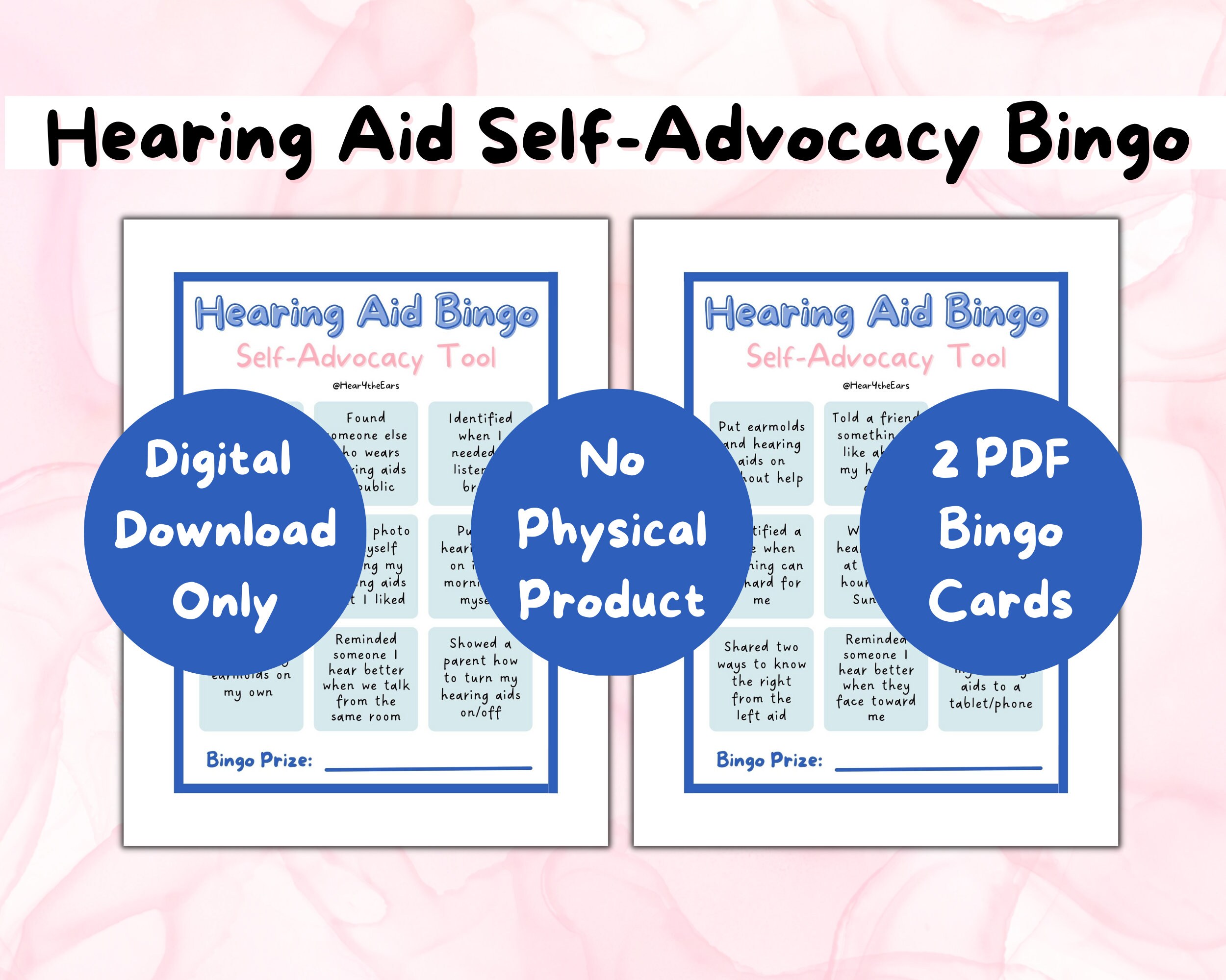 Hearing Aid Self-advocacy Bingo Printable PDF Download, Teacher of the ...