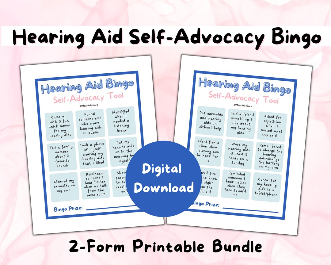 Hearing Aid Self-advocacy Bingo Printable PDF Download, Teacher of the ...