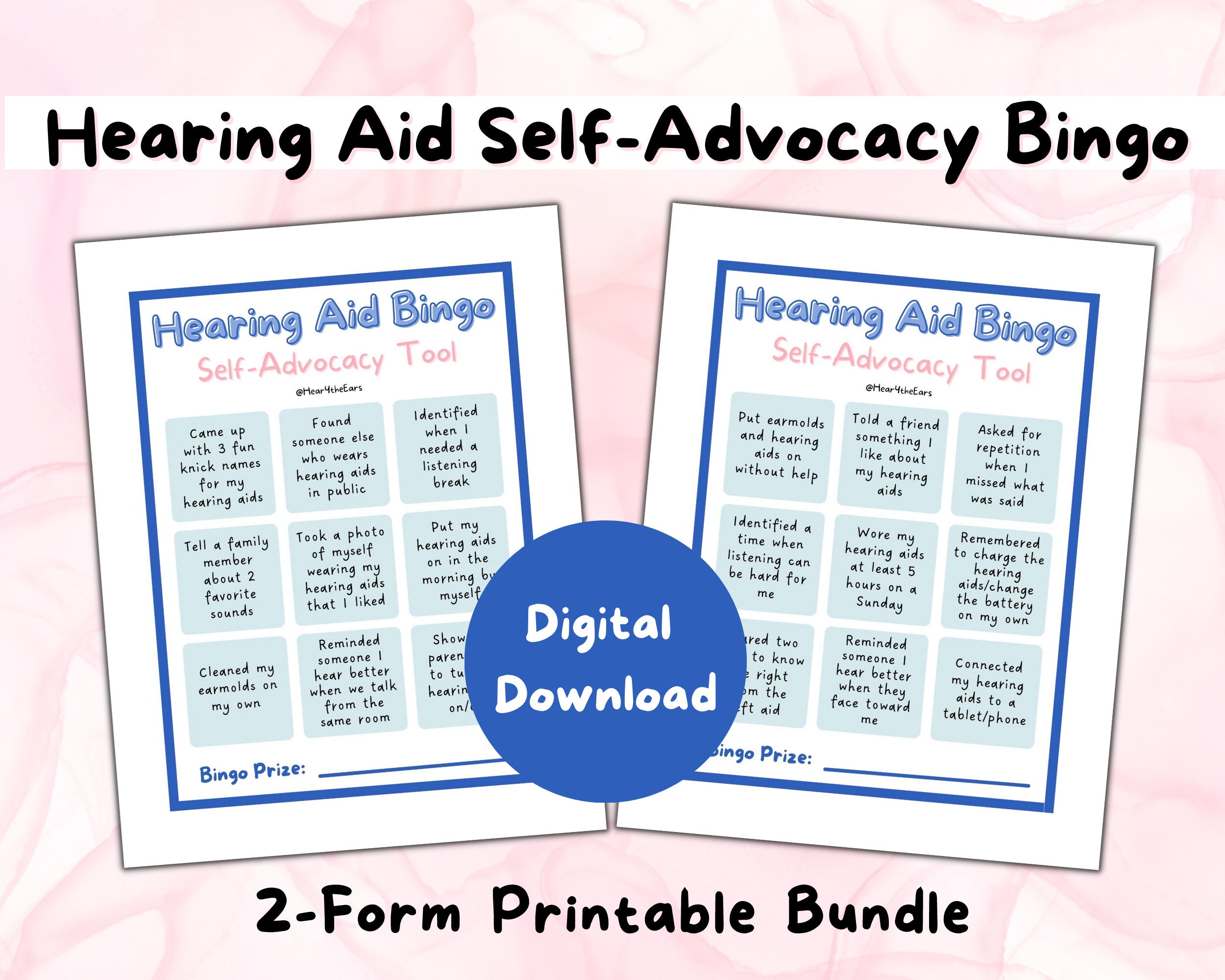 Hearing Aid Self-advocacy Bingo Printable PDF Download, Teacher of the ...