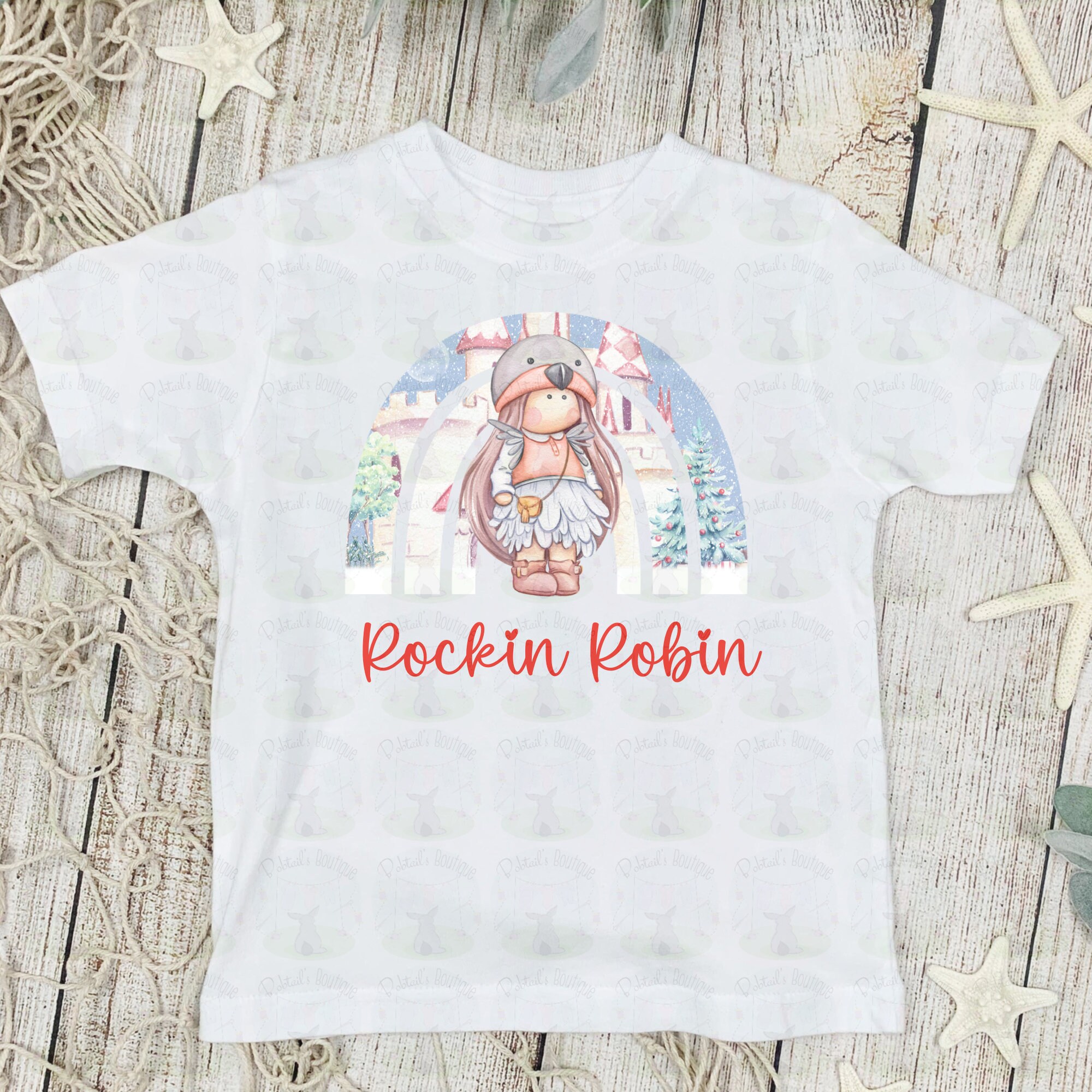 Rockin Robin T Shirt, Cute Girl Robin Top, Christmas T Shirt, Cute Boy ...