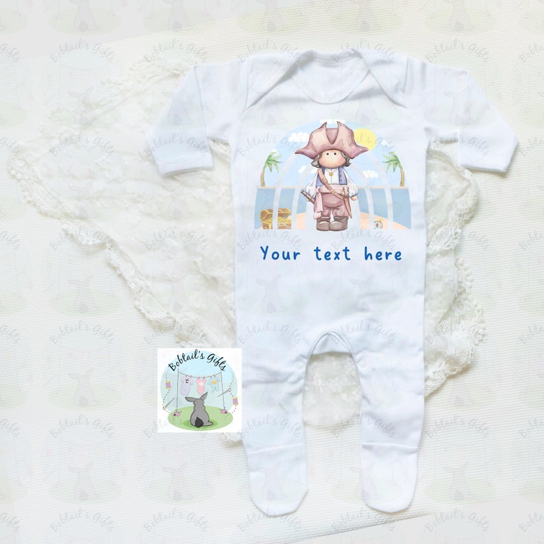 Pirate Sleepsuit, Cute Pirate All in One, Personalised Sleepsuit, New ...