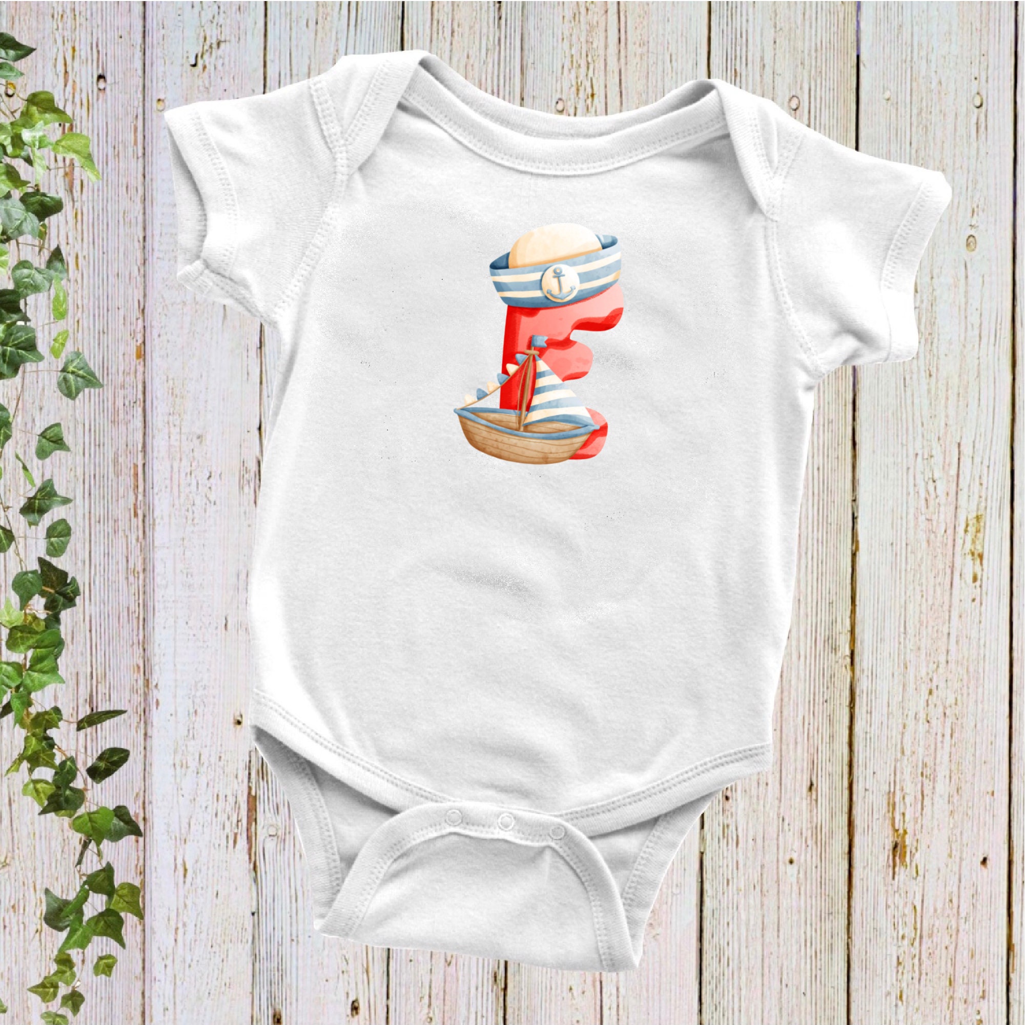 Nautical Alphabet Baby Vest, Cute Baby Vest, Personalised Baby Vest ...