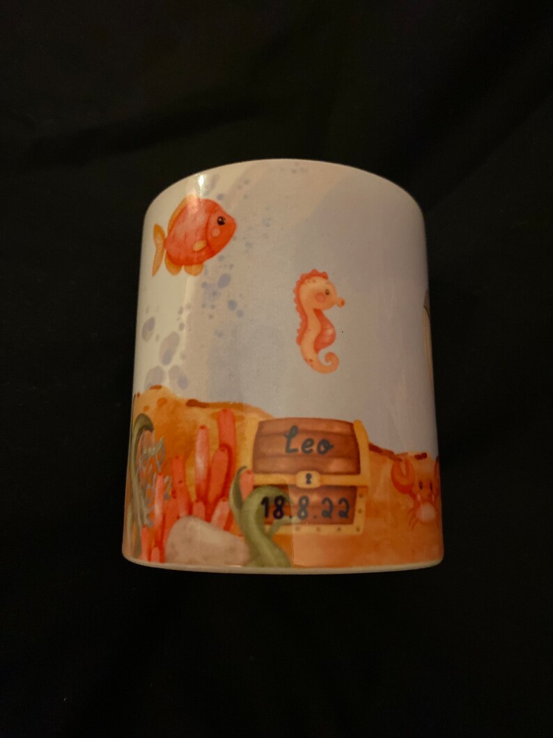 Under the Sea Money Box, Personalised Ceramic Money Box, Christening ...