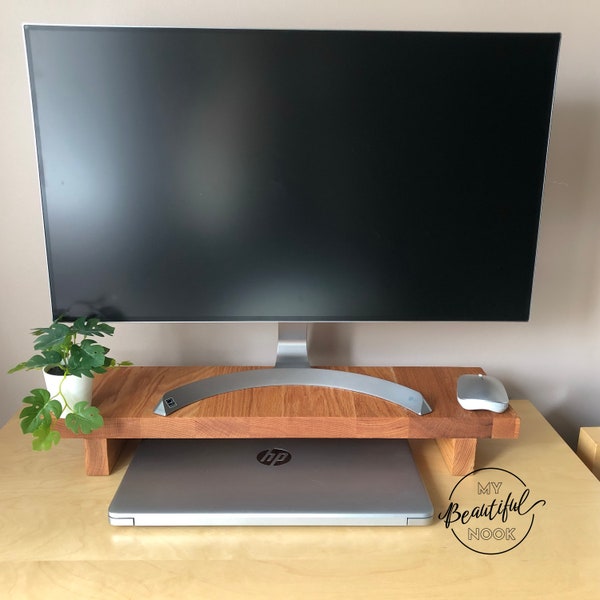 Wood Monitor Stand - Etsy