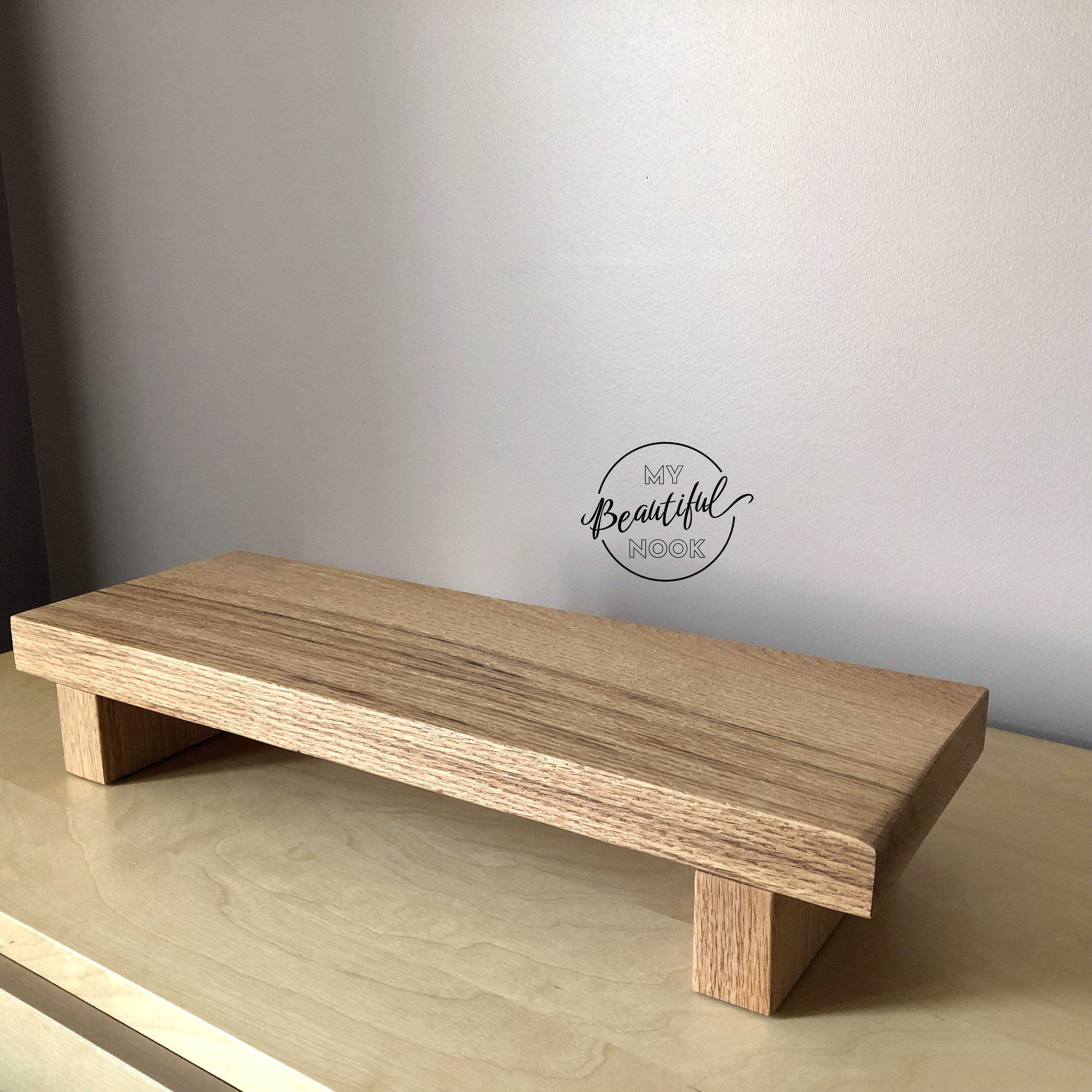 Wood Monitor Stand, Wood Table Riser Stand, Office Gift - Etsy