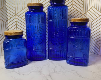Cobalt Blue Canister | Etsy