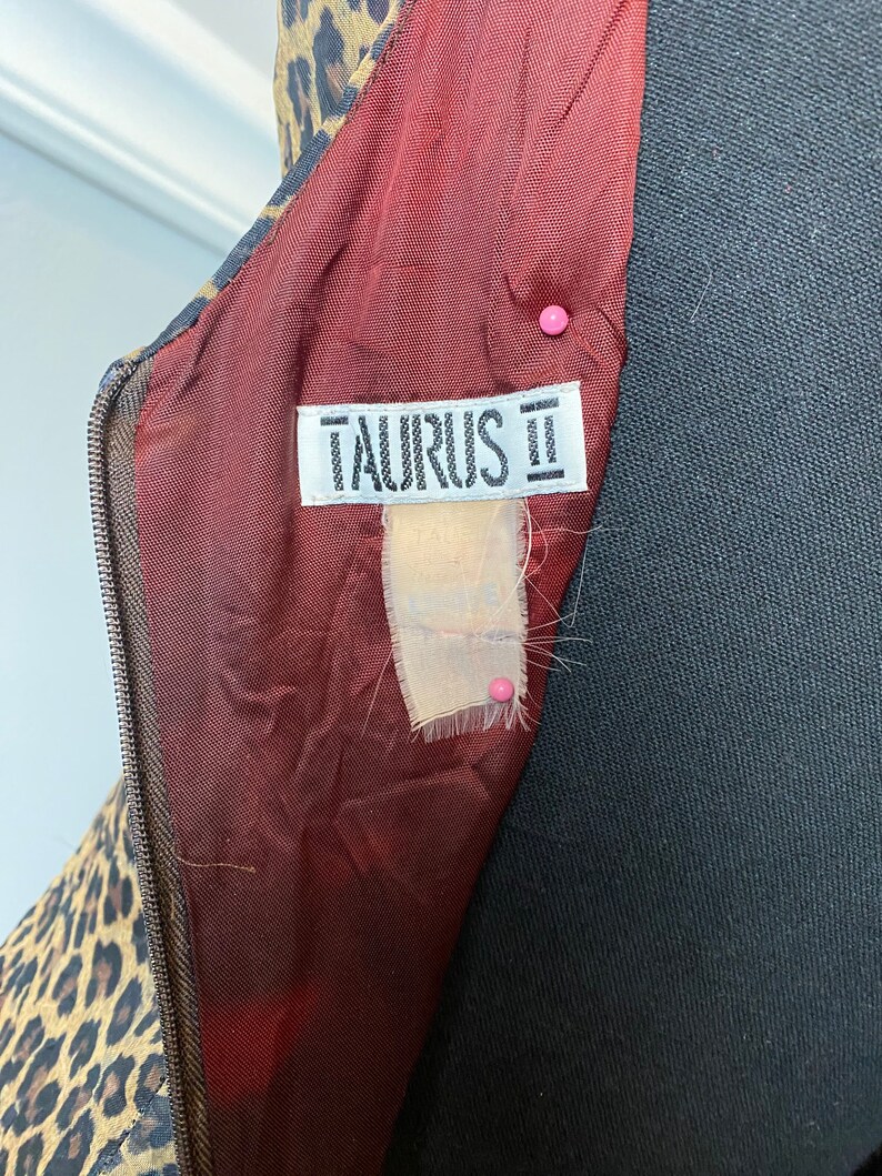 Vintage Leopard Print Dress - Etsy