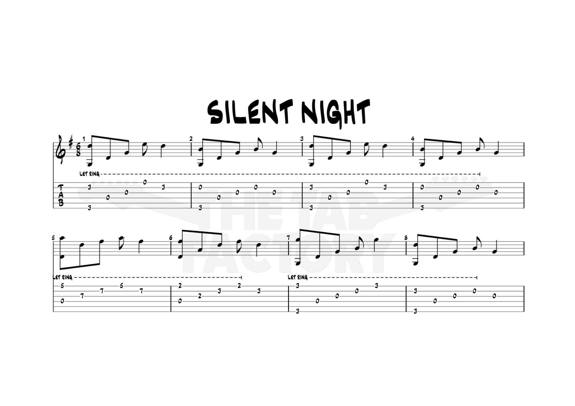 Easy Clarinet Sheet Music Silent Night
