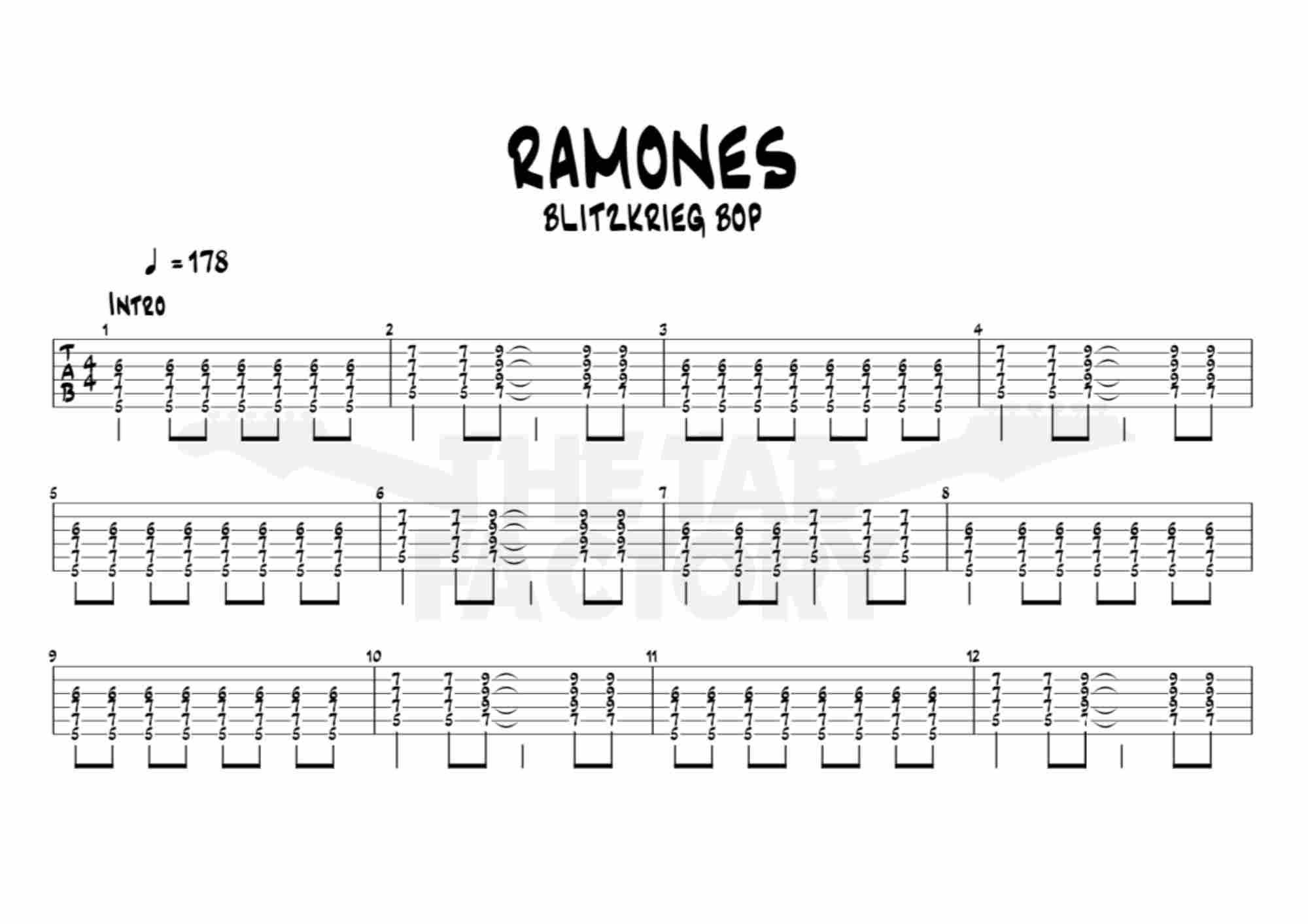 Ramones Guitar Chords
