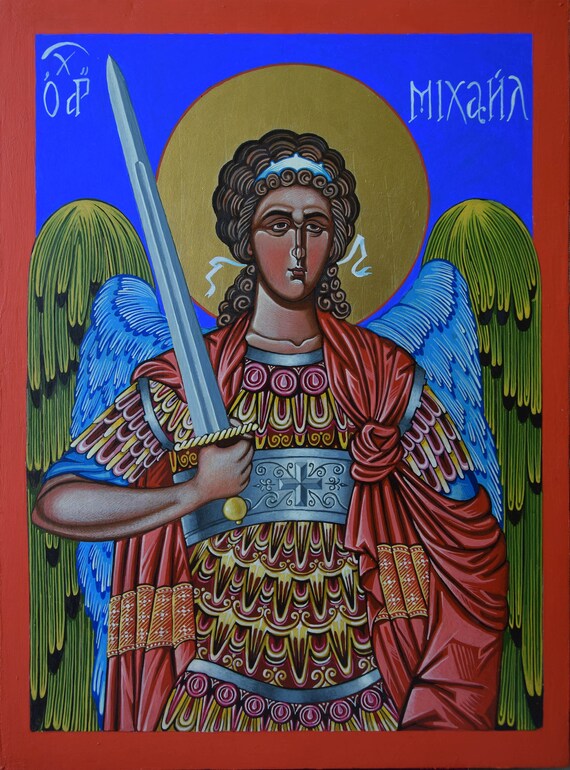 Icon of Saint Michael Archangel / Ikona Świętego Michała - Etsy