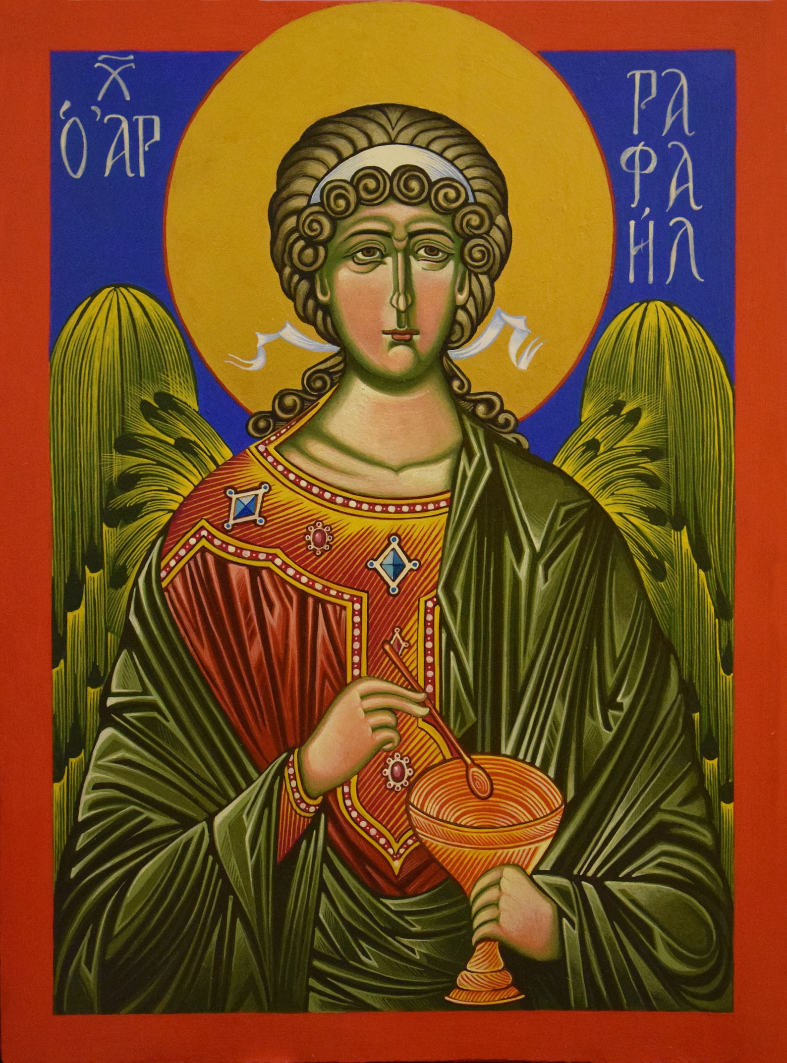 Icon of St. Raphael Archangel (TO ORDER) - Etsy