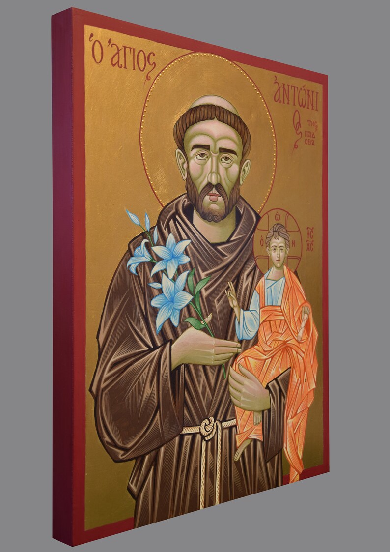 Icon of Saint Anthony of Padua Or/and Lisbon - Etsy