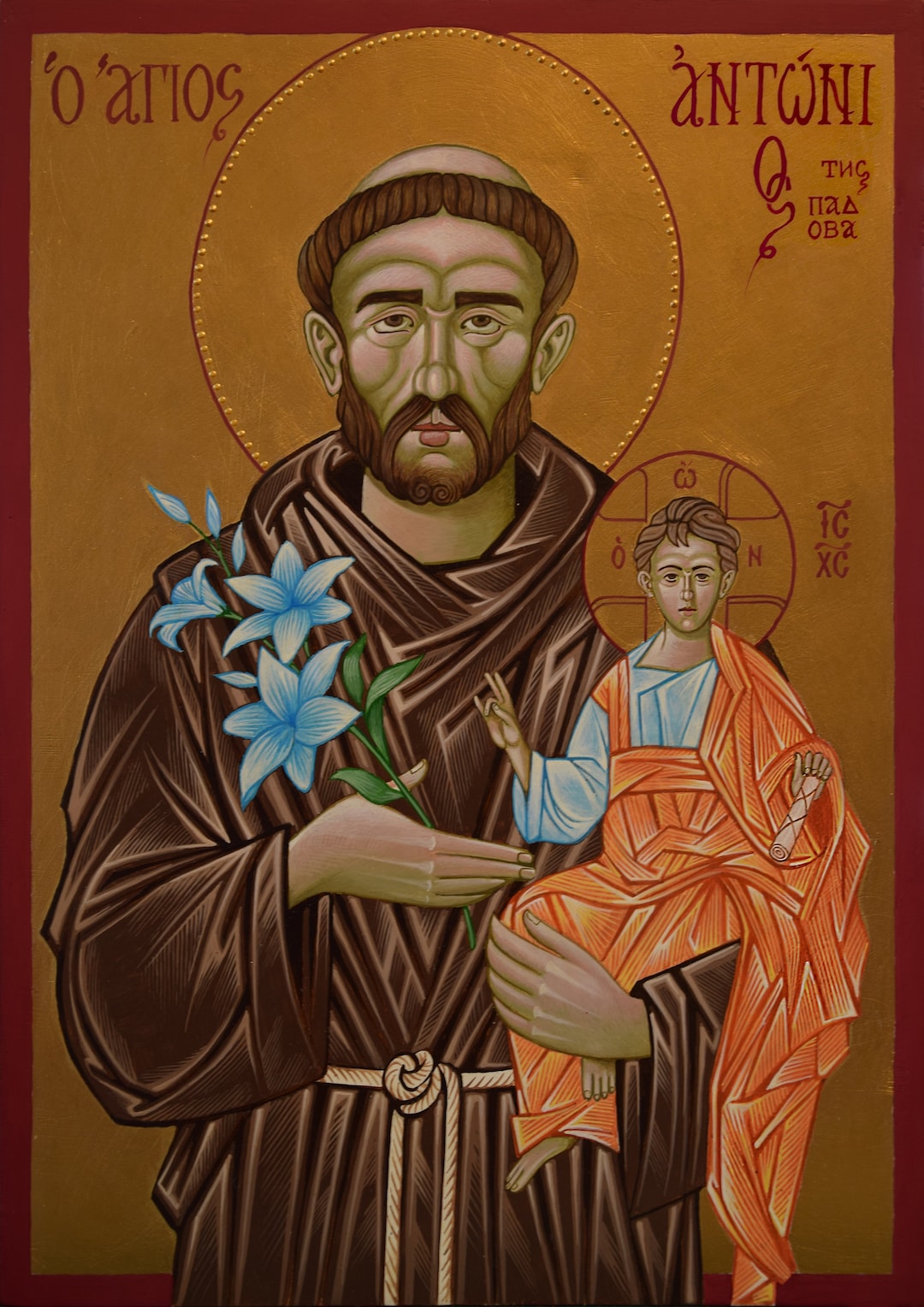 Icon of Saint Anthony of Padua Or/and Lisbon - Etsy