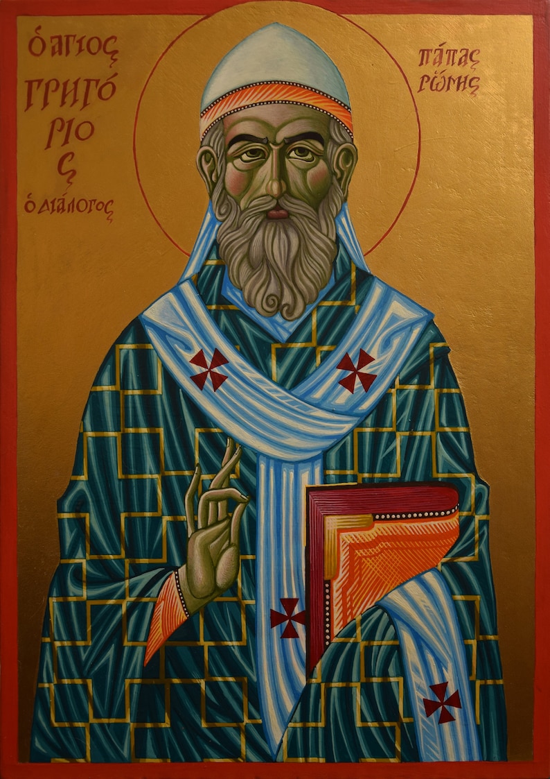 Icon of Saint Gregory the Great Pope of Rome - Etsy