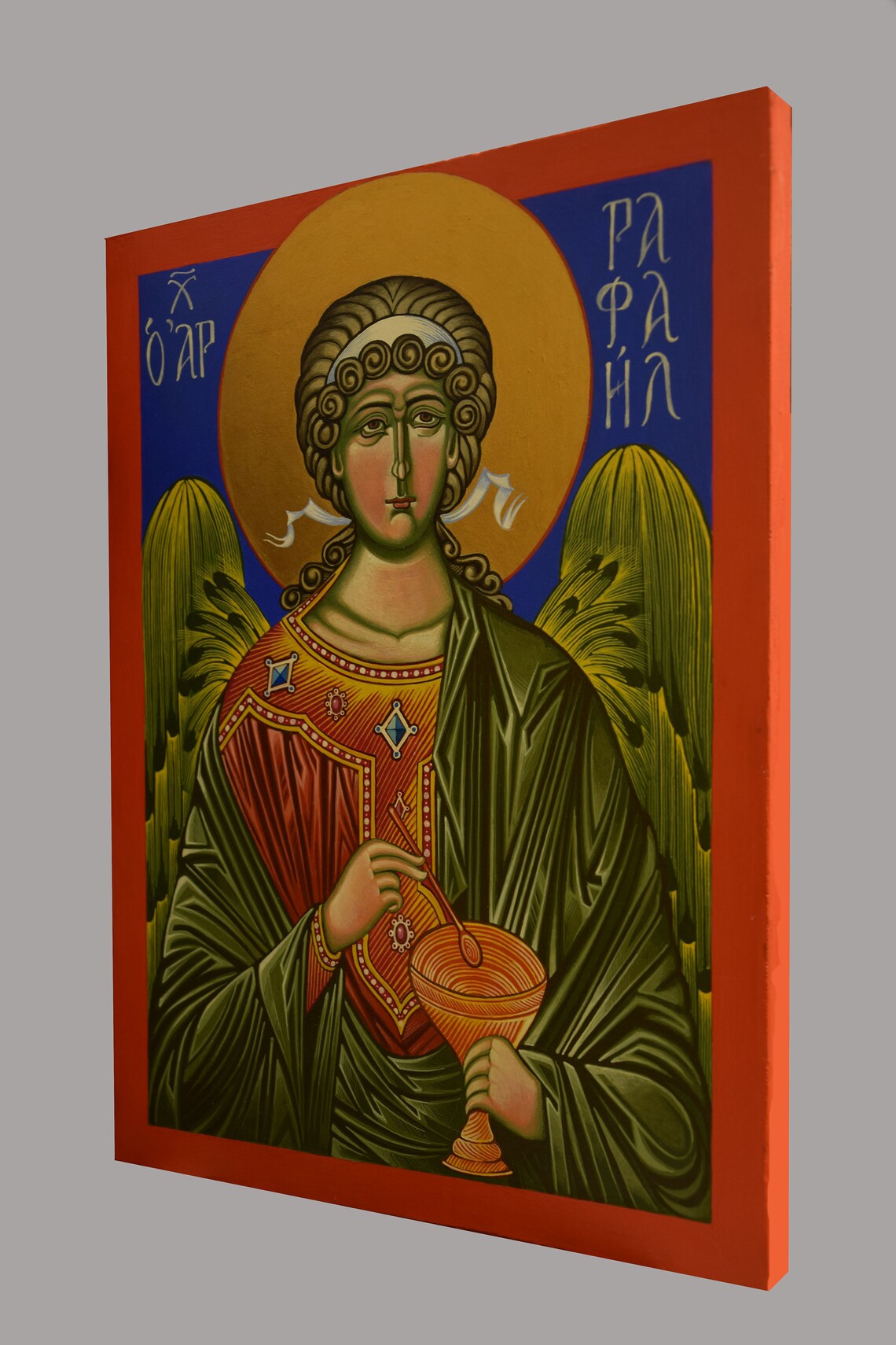 Icon of St. Raphael Archangel (TO ORDER) - Etsy