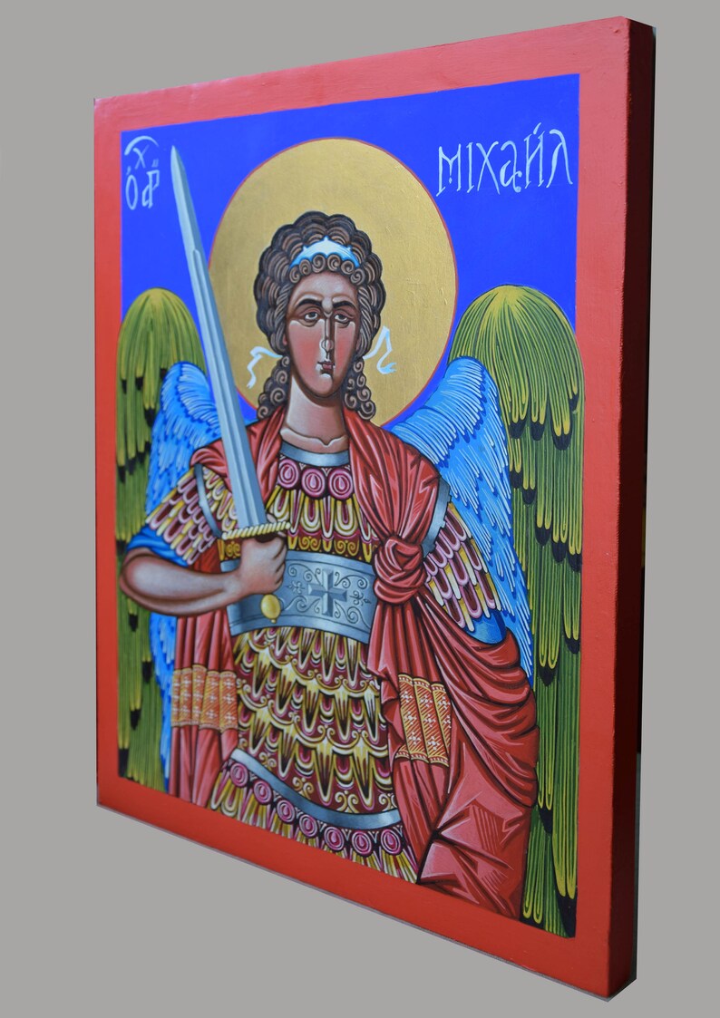 Icon of Saint Michael Archangel / Ikona Świętego Michała - Etsy