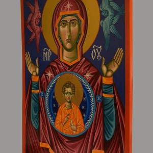 Icon of Mother of God "our Lady of the Sign" - Etsy