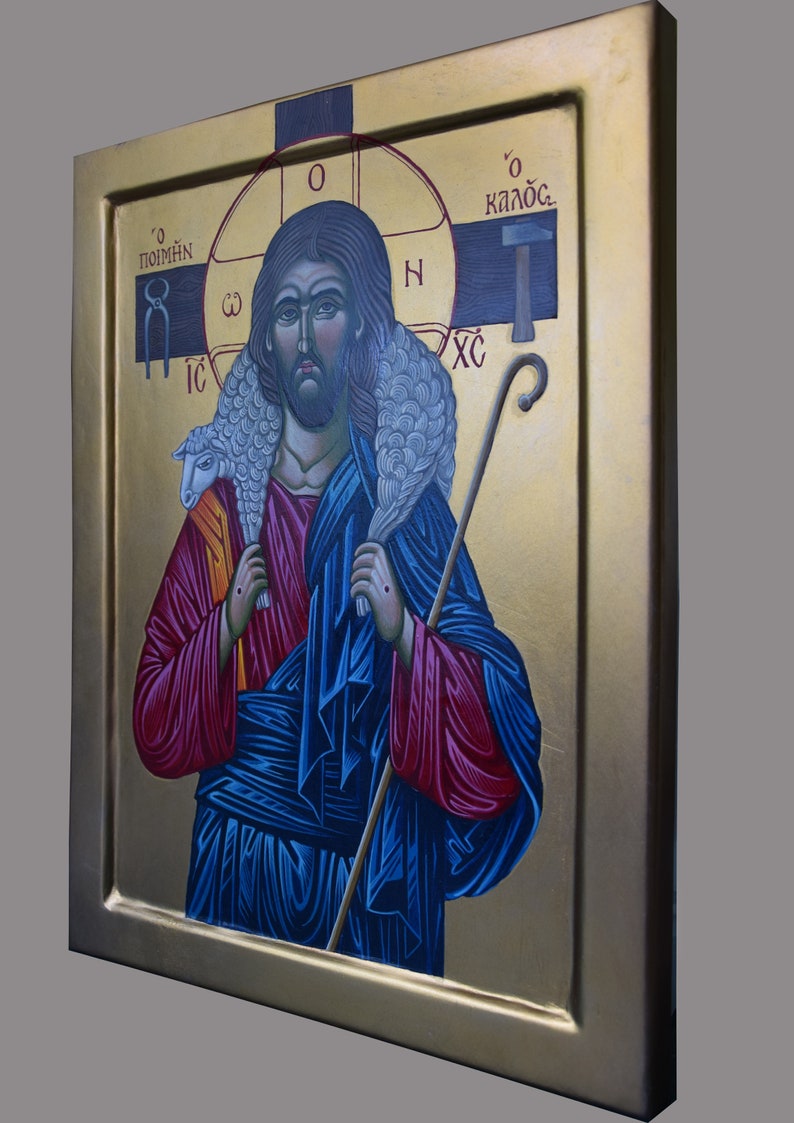 Icon of Jesus Christ the Good Shepherd / Icon of Jesus Christ the Good ...