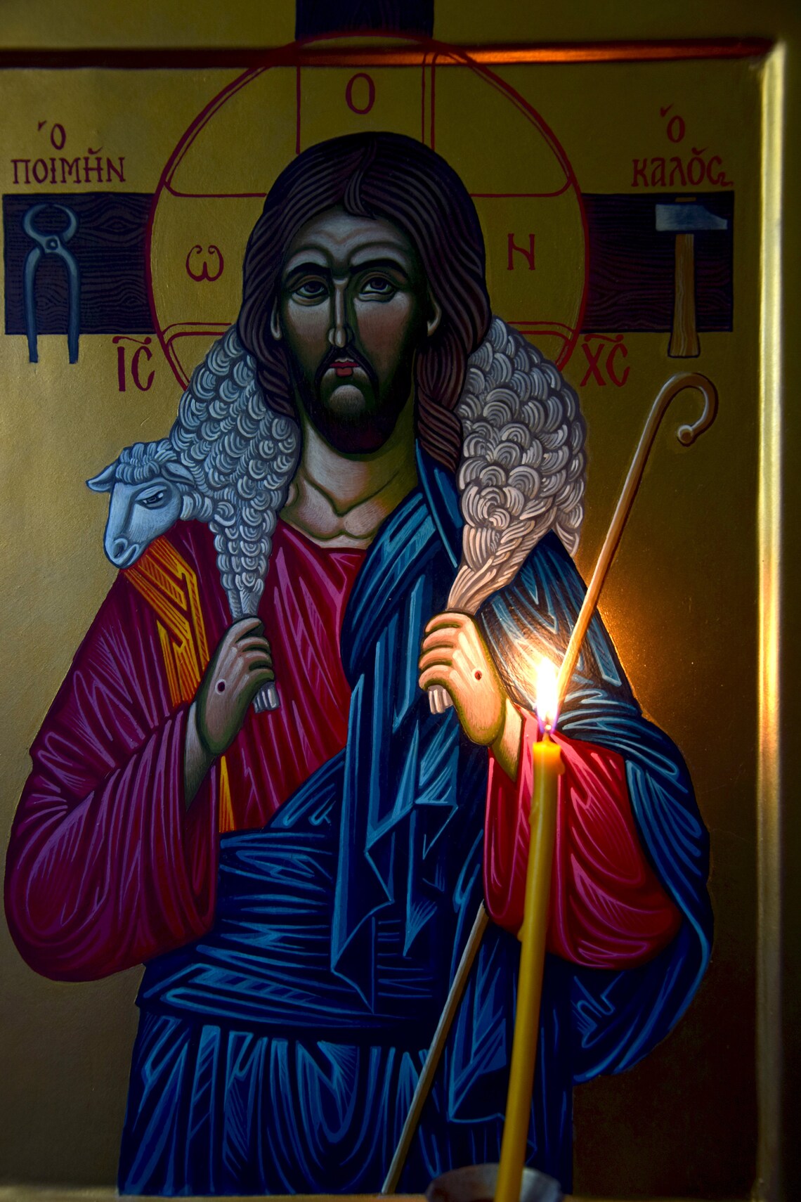 Icon of Jesus Christ the Good Shepherd / Icon of Jesus Christ the Good ...