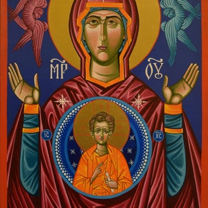 Icon of Mother of God "our Lady of the Sign" - Etsy