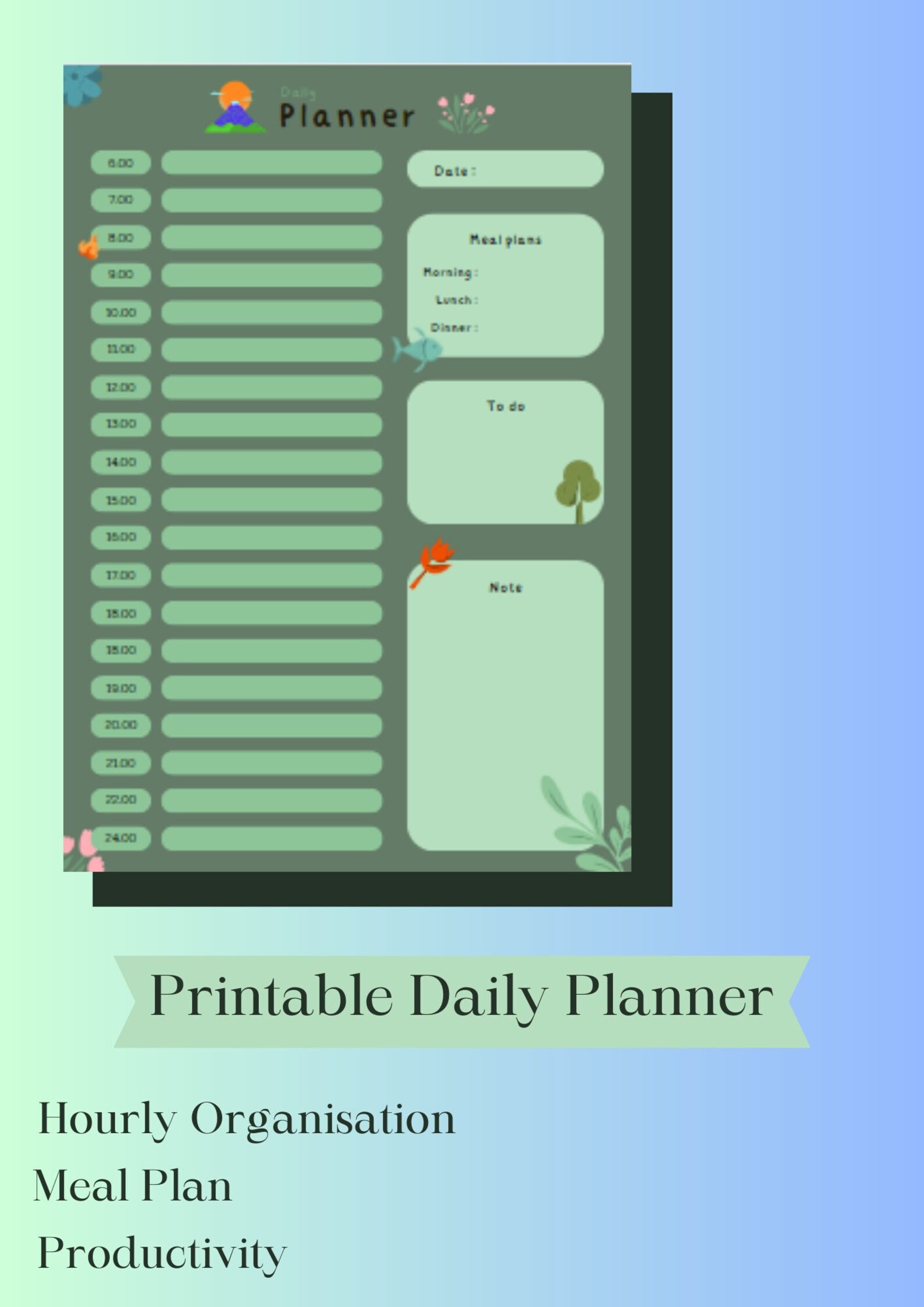 Digital Daily Planner - Etsy