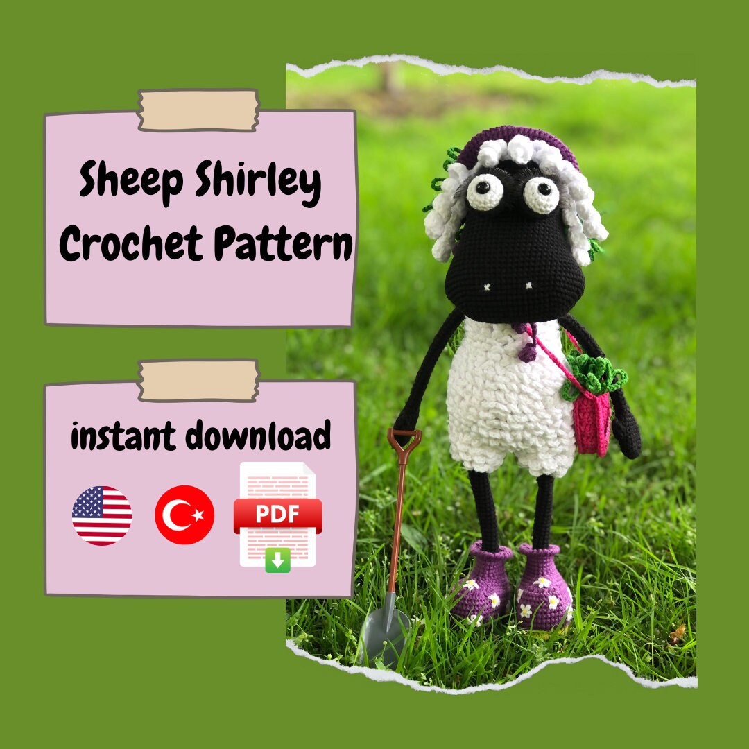 Sheep Shirley Amigurumi Crochet Pattern, Funny, Black Sheep, Plushie ...