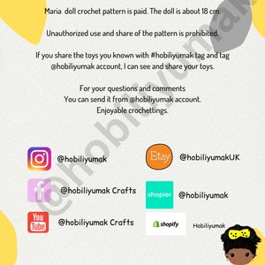 Maria Crochet Pattern, Mini Girl Amigurumi Pattern, English, Turkish ...