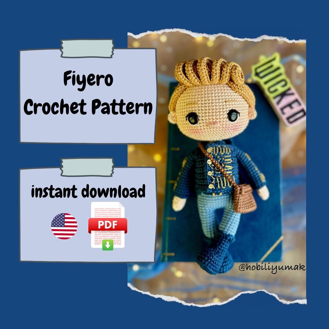 Wicked Fiyero Doll Amigurumi Pattern,adorables, Prince, Handmade Toy ...