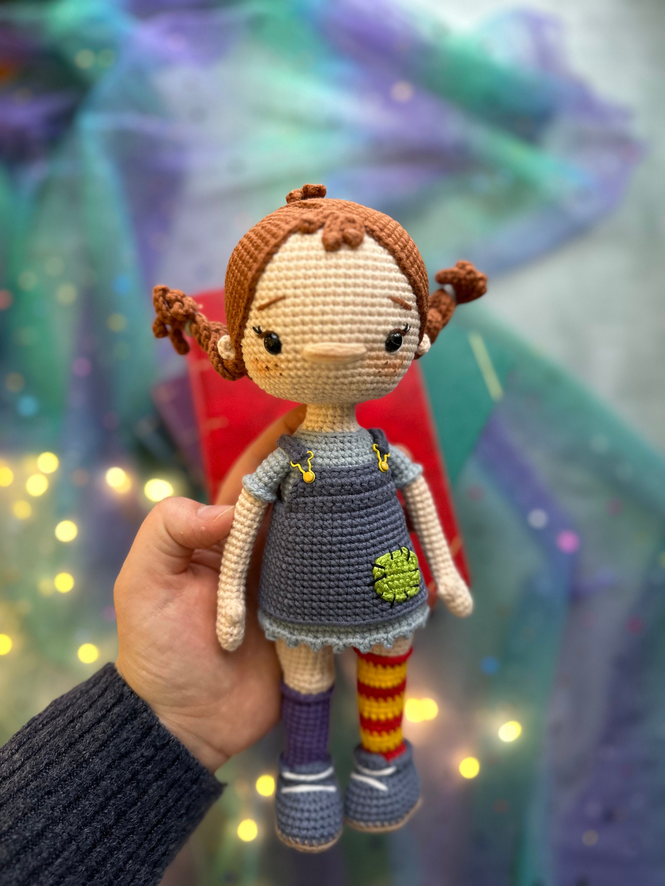 Pippi Longstocking Crochet Doll, Pippi Långstrumpdoll Amigurumi Toy ...