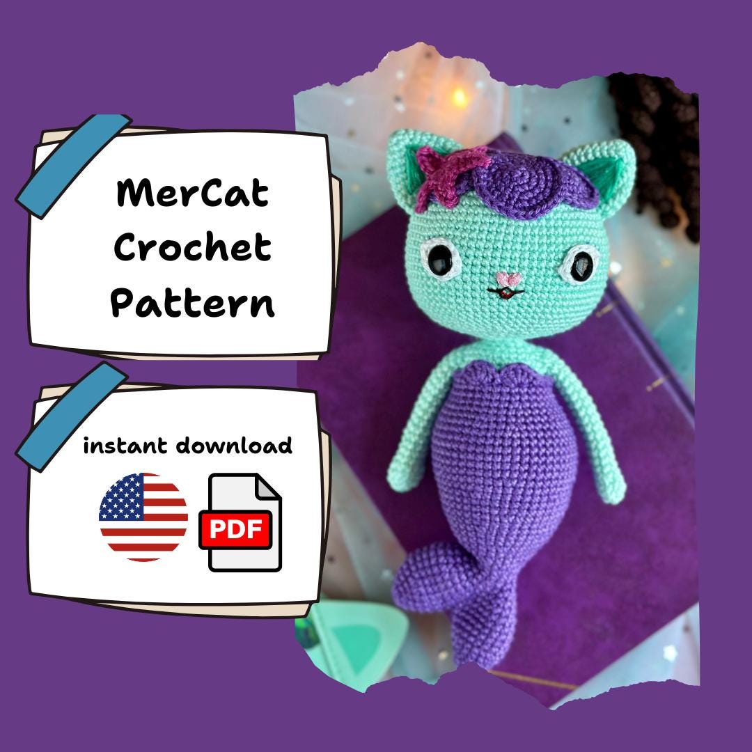 Mercat Amigurumi Pattern, Adorables Cat , Handmade Toy Making ...