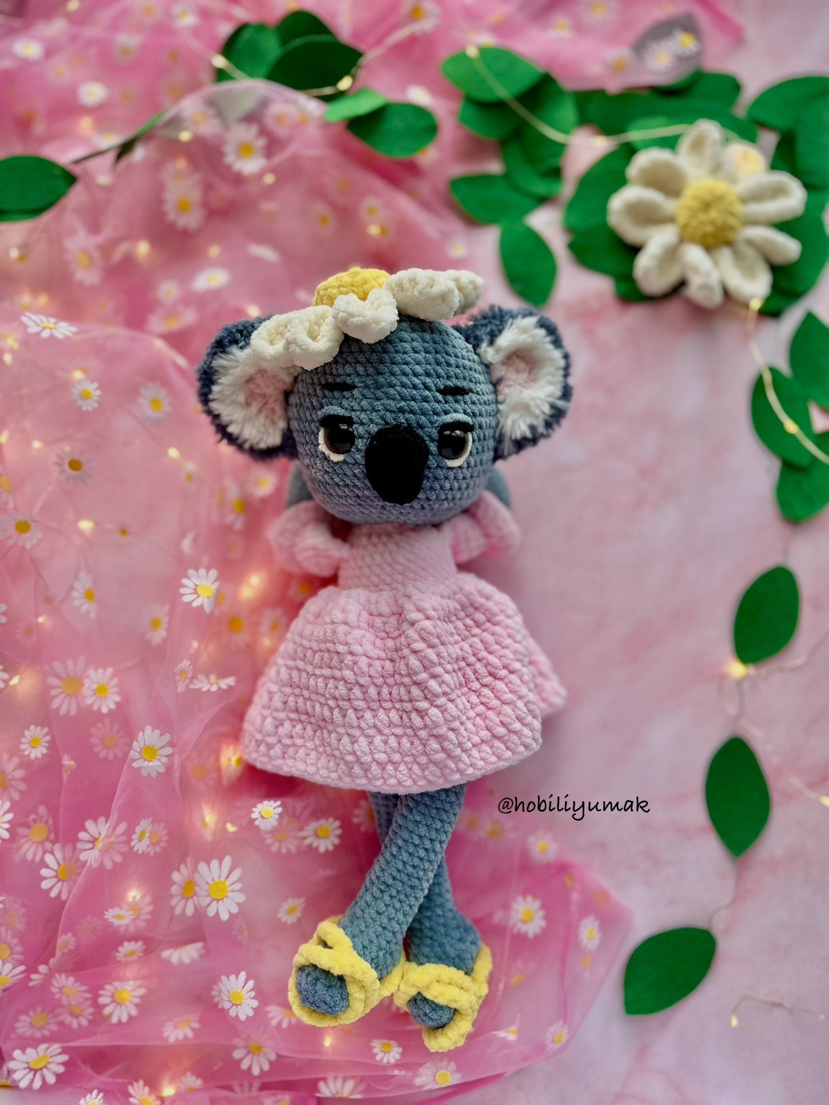 Pinky the Koala Amigurumi Crochet Pattern, Animal Snuggler, Lovey ...