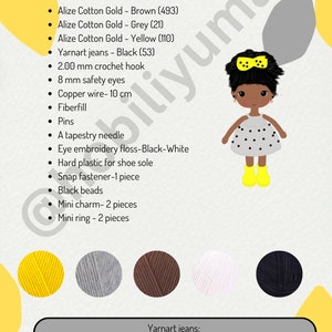 Maria Crochet Pattern, Mini Girl Amigurumi Pattern, English, Turkish ...