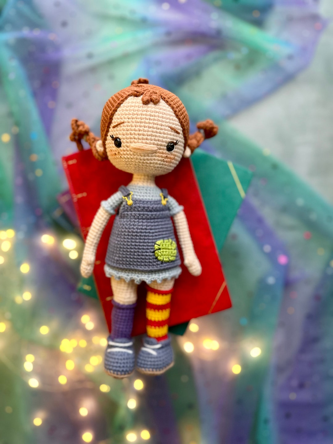 Pippi Longstocking Crochet Doll, Pippi Långstrumpdoll Amigurumi Toy ...