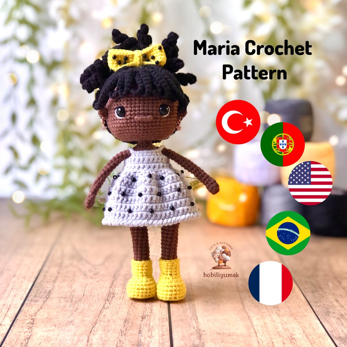 Maria Crochet Pattern Mini Girl Amigurumi Pattern English - Etsy UK