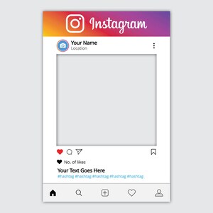 Instagram Selfie Frame Social Media Photo Prop Frame, White Photo Booth ...
