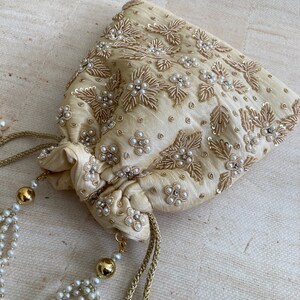 GOLD Pearl Potli•potli Bag•potlis•indian Handbag•gold Bag•handcrafted ...