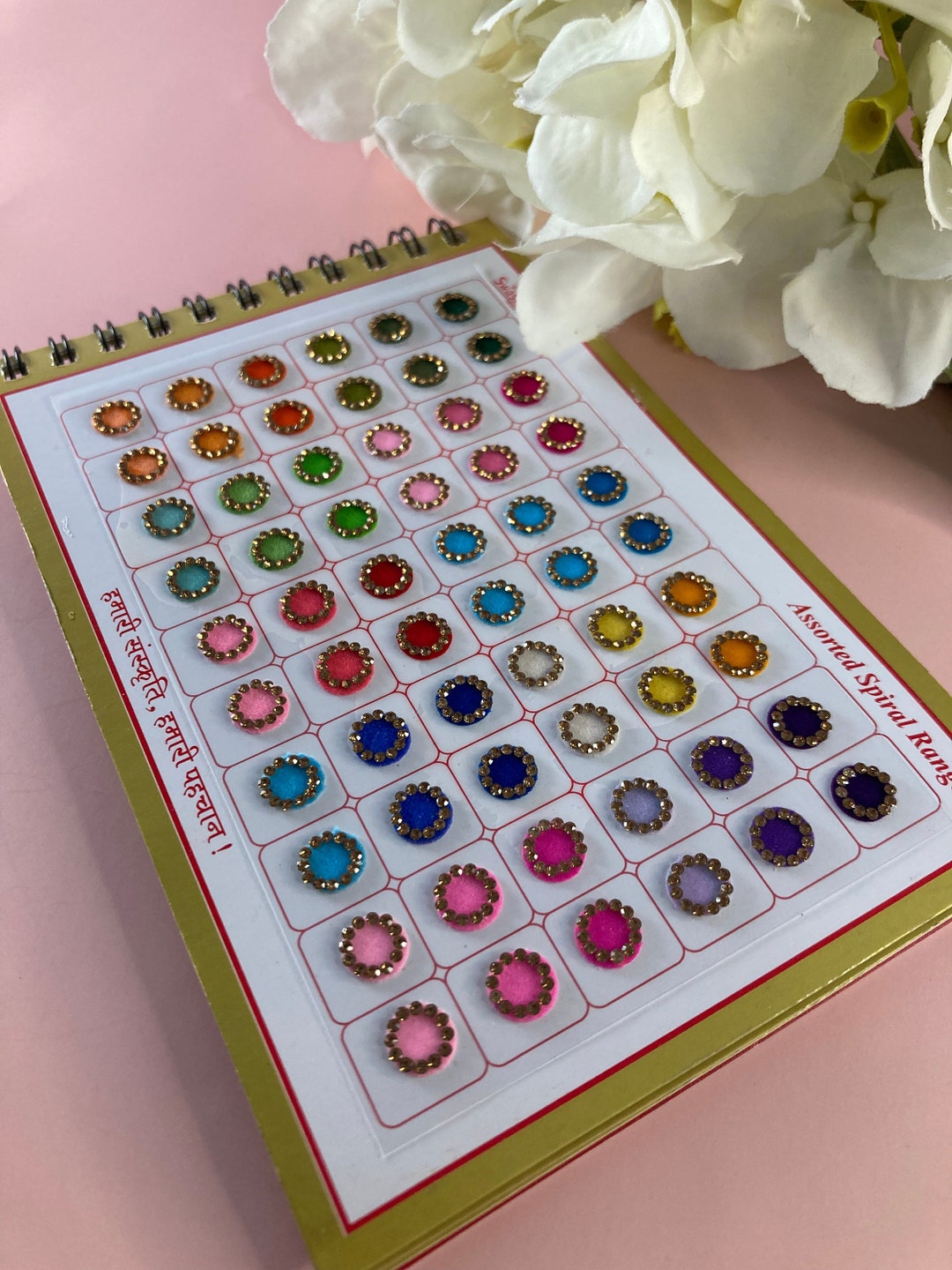 Colorful Stone Border Bindi Booklet • Reusable Bindis - Etsy