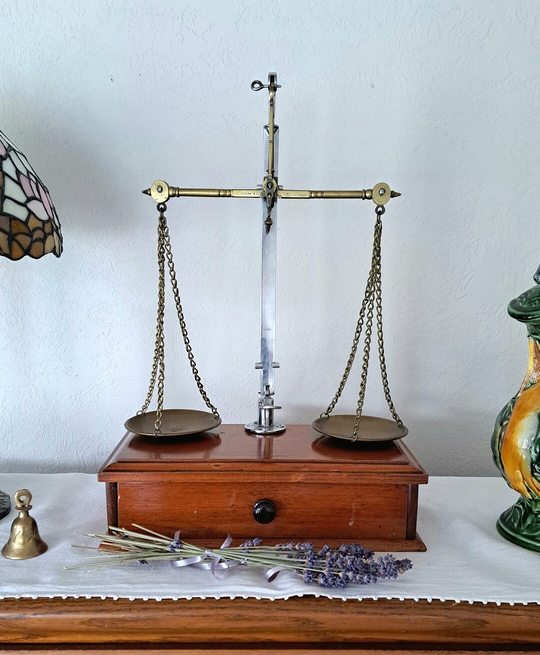 Early 20th Century English Apothecary/pharmaceutical Scale + Weights ...